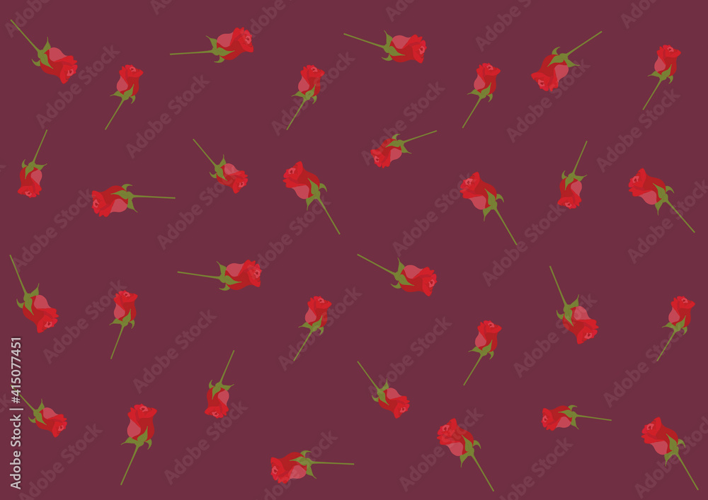 seamless pattern with flowers Stock Illustration | Adobe Stock