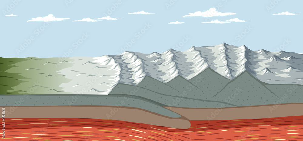 Formation of the Himalayan landscape Stock Vector | Adobe Stock