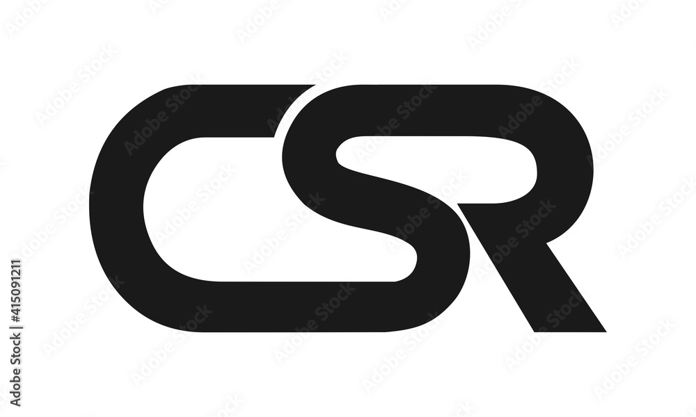 CSR alphabet logo design Stock Vector | Adobe Stock