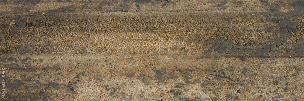 background texture from the smooth surface of the sand and earth soil ...