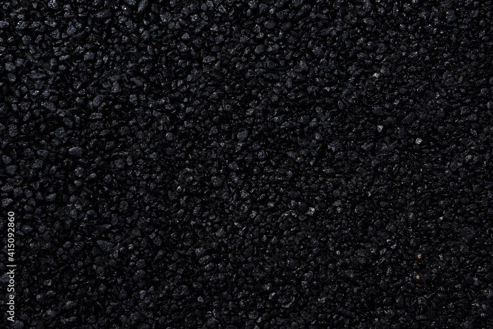 Foto de Japanese asphalt pavement with a beautiful black texture and ...