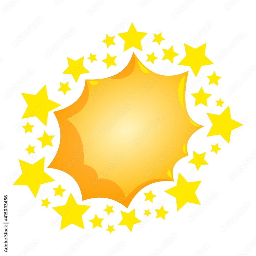 Cartoon bursting icon. Isometric illustration of cartoon bursting ...