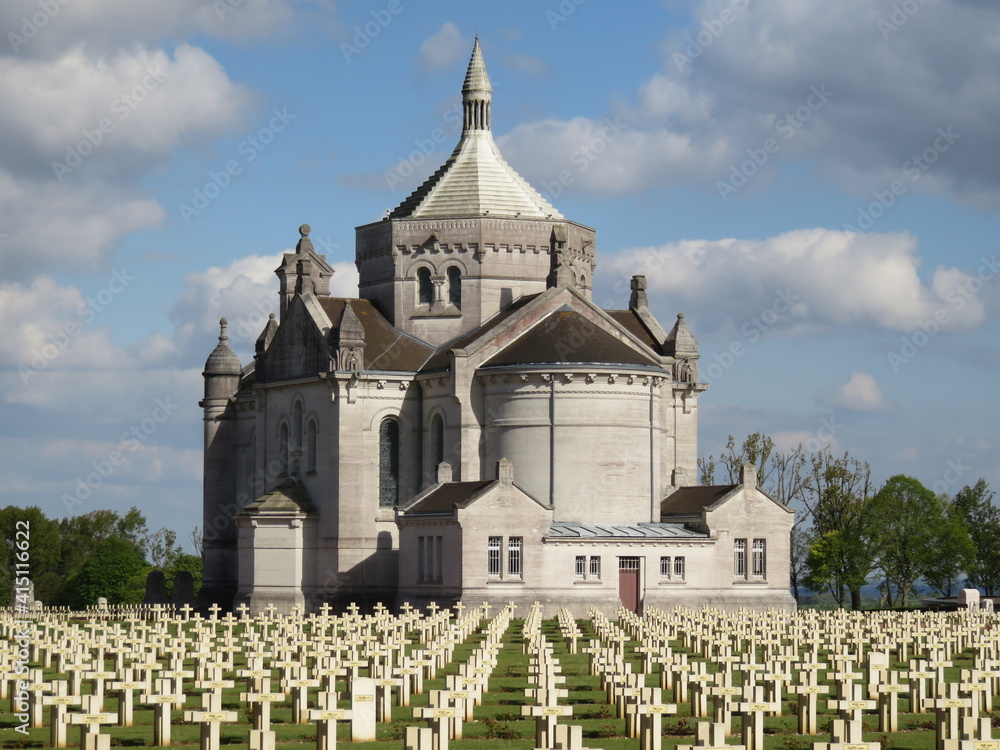 Notre Dame de Lorette French WW1 military cemetery and chapel Stock ...