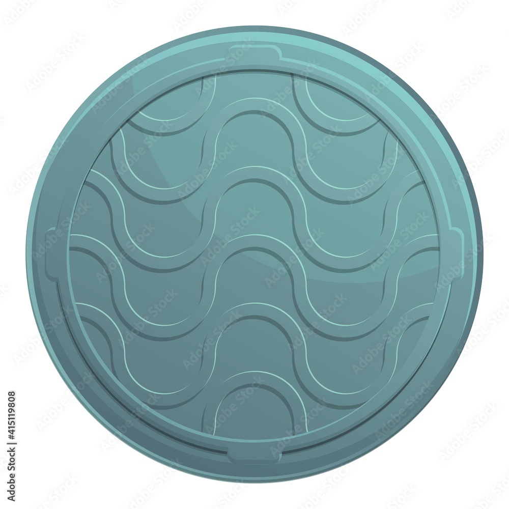 Urban manhole icon. Cartoon of urban manhole vector icon for web design ...