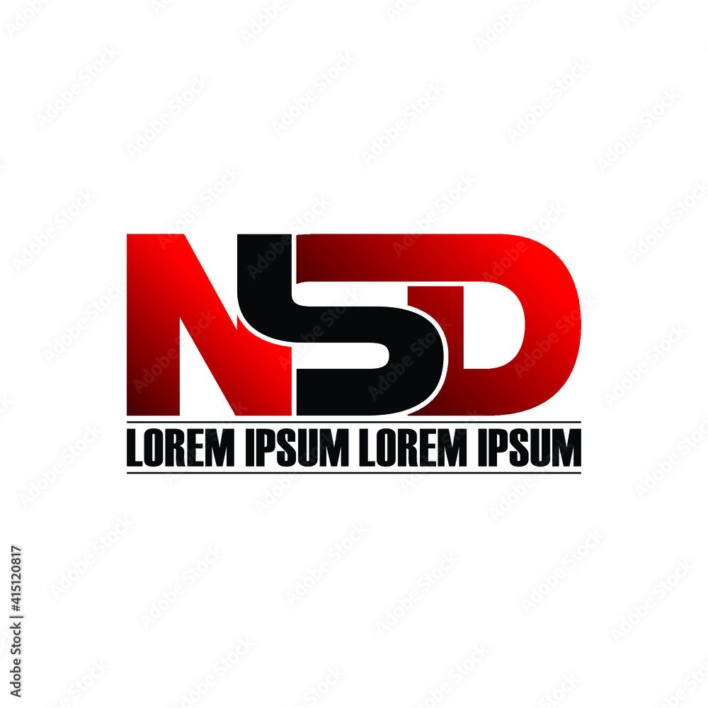NSD letter monogram logo design vector Stock Vector | Adobe Stock