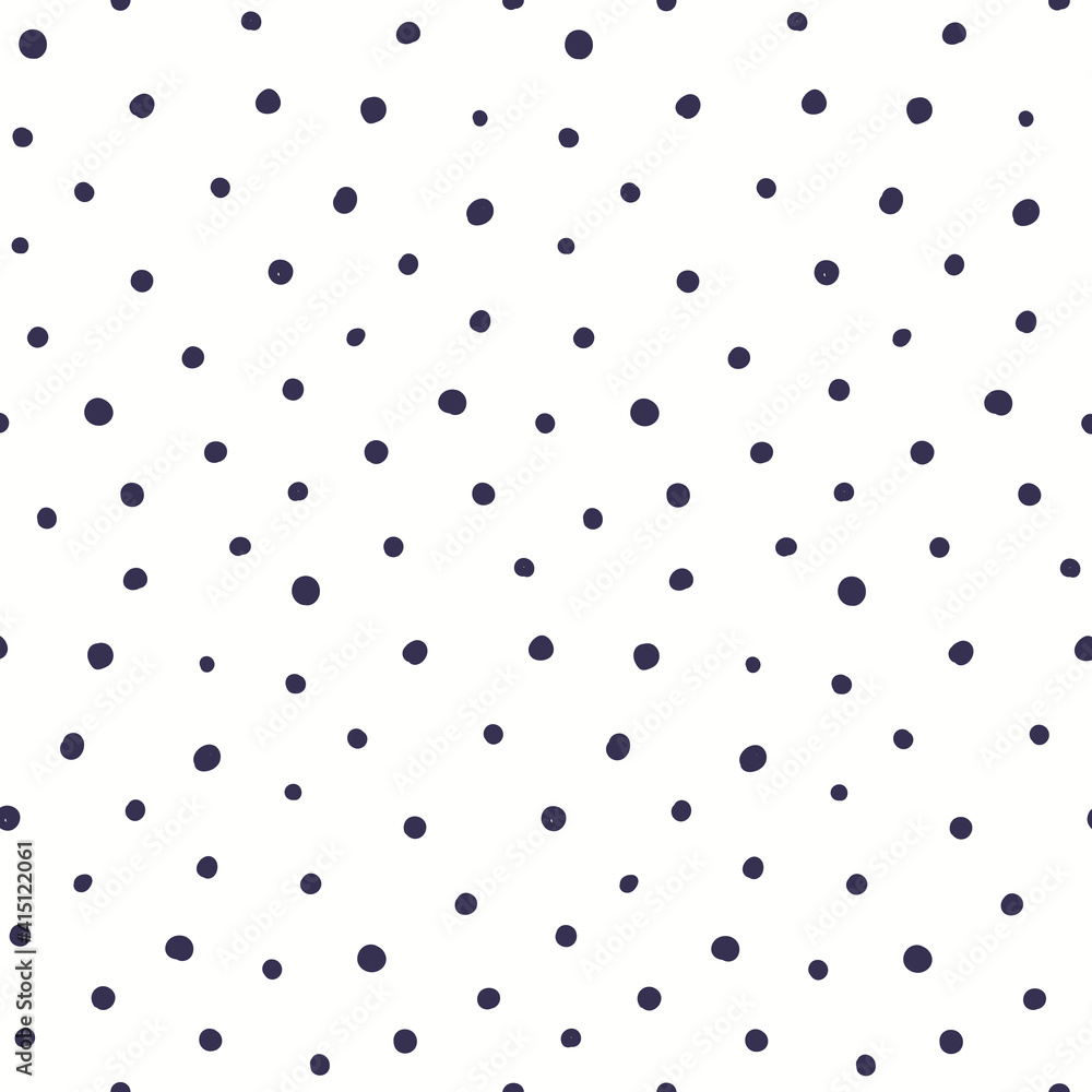 Small dots simple seamless geometric pattern, blue on white background ...