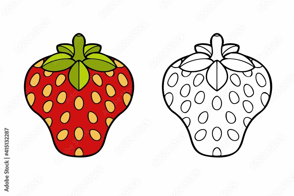Vector element of coloring book for chidlren. Isolated outline cartoon ...