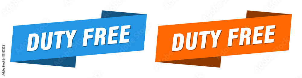 duty free banner. duty free ribbon label sign set Stock Vector | Adobe ...