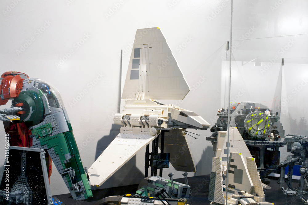 Lego model of a lambda class T-4a star wars imperial shuttle Stock ...