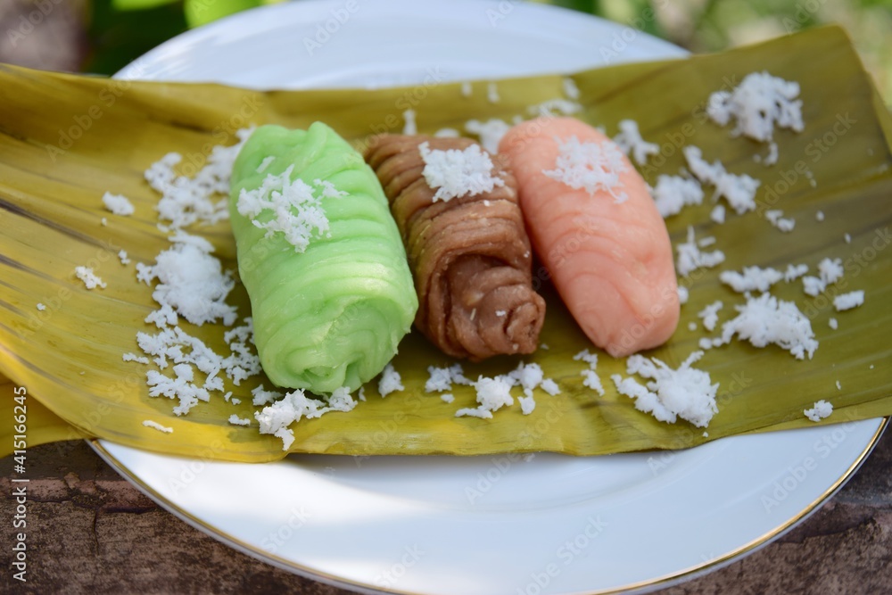 Getuk, traditional food originally from Central Java, Indonesia. Getuk ...