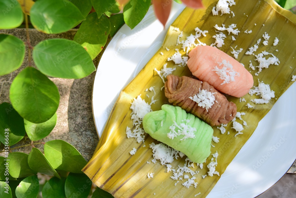 Getuk, traditional food originally from Central Java, Indonesia. Getuk ...