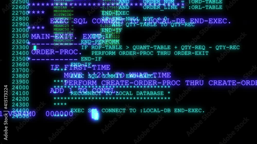 4K - Hacker code running down a computer screen terminal Stock Video | Adobe Stock