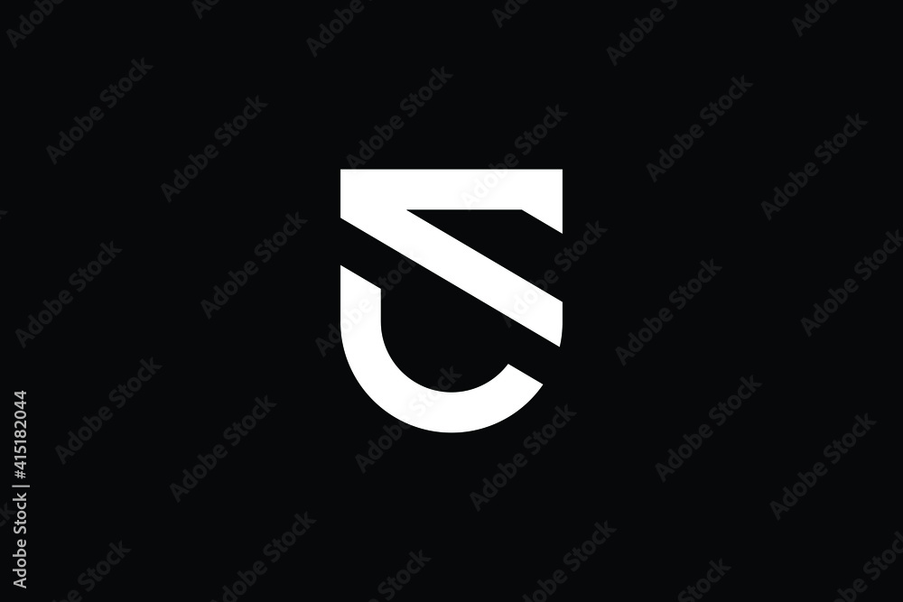 SU logo letter design on luxury background. US logo monogram initials ...