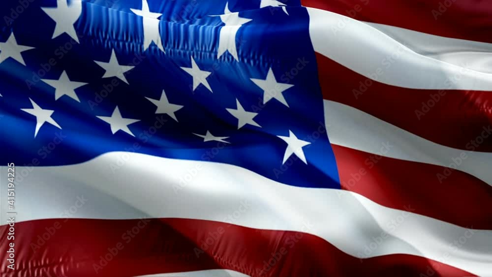 United States flag Closeup 1080p Full HD 1920X1080 footage video waving ...