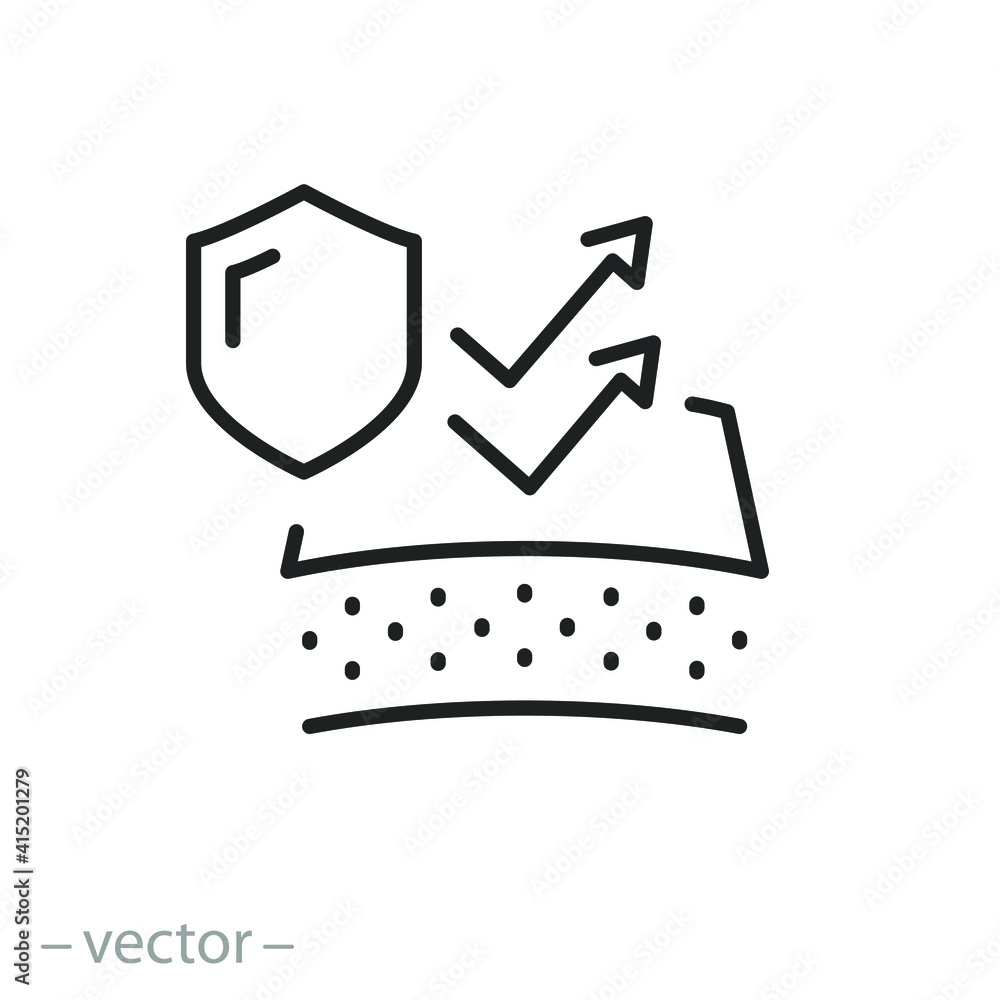 care and protect skin icon, safeing for uv and cold, face mask ...