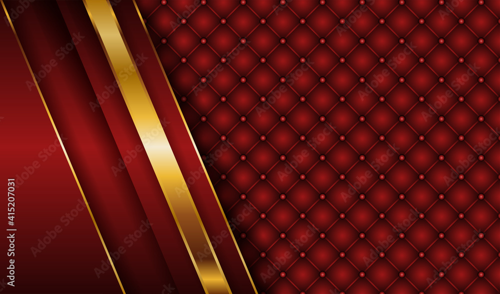 Dark red and gold abstract background luxury light golden line template ...