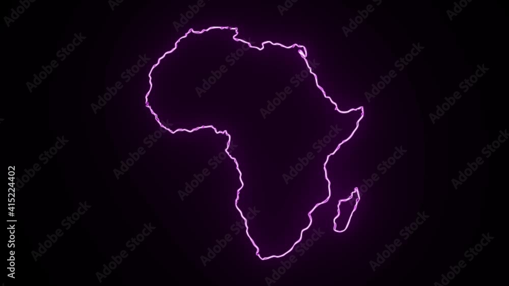 Map of Africa, Africa outline, Animated close up map of Africa ...