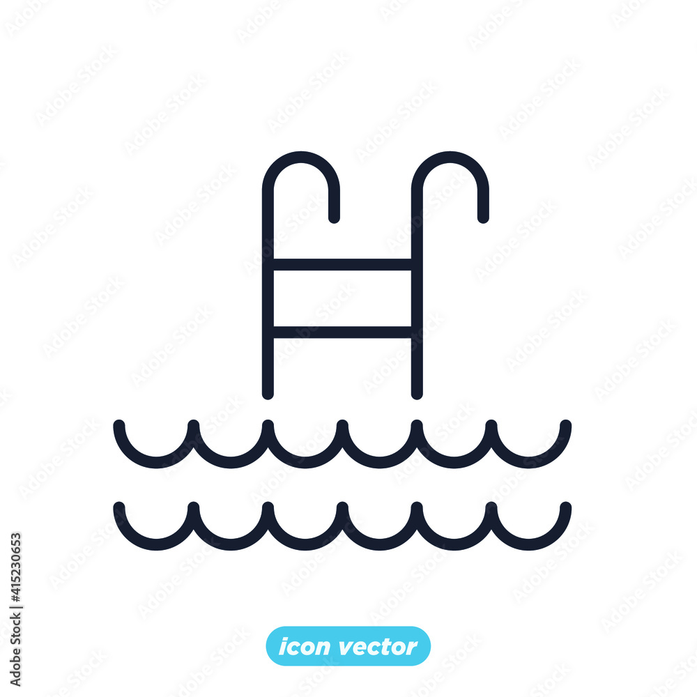 pool icon. Real Estate pool symbol template for graphic and web design ...