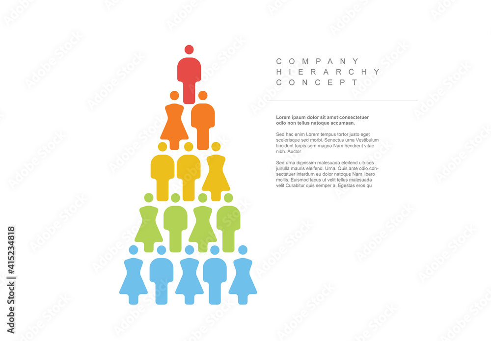 Hierarchy Organisation Schema Concept Illustration Stock Template ...