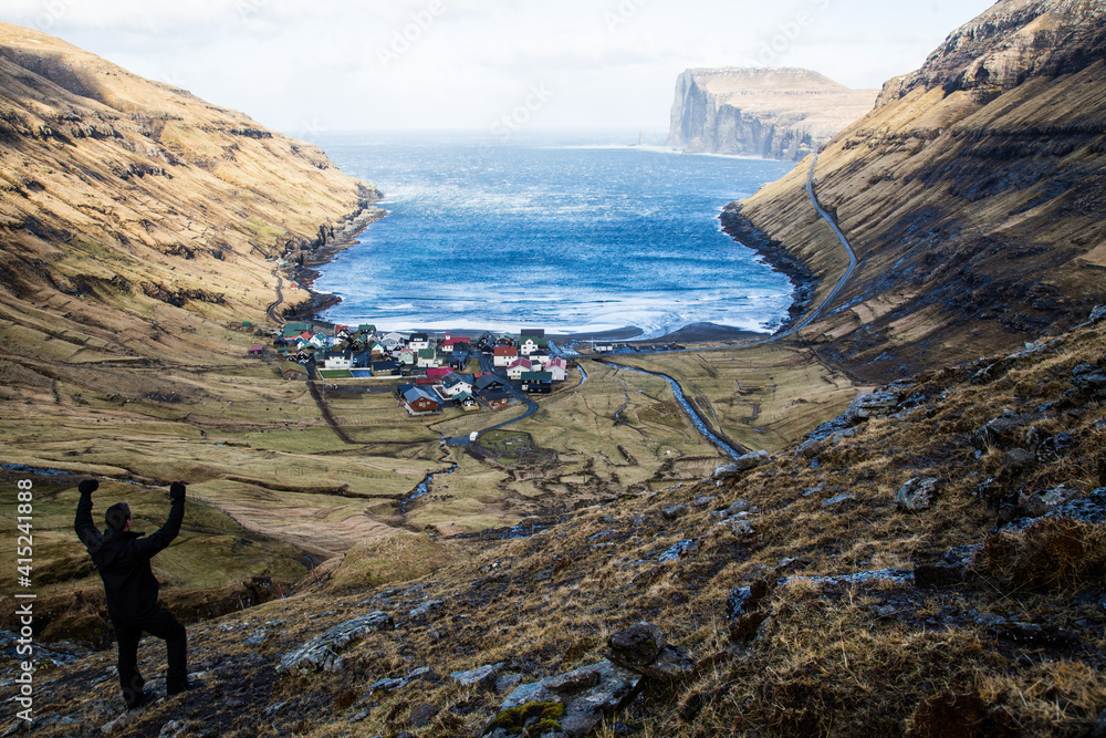Faroe Islands - Landscape - Cliff - Traelanipa - Vágar - Aerial Photos ...