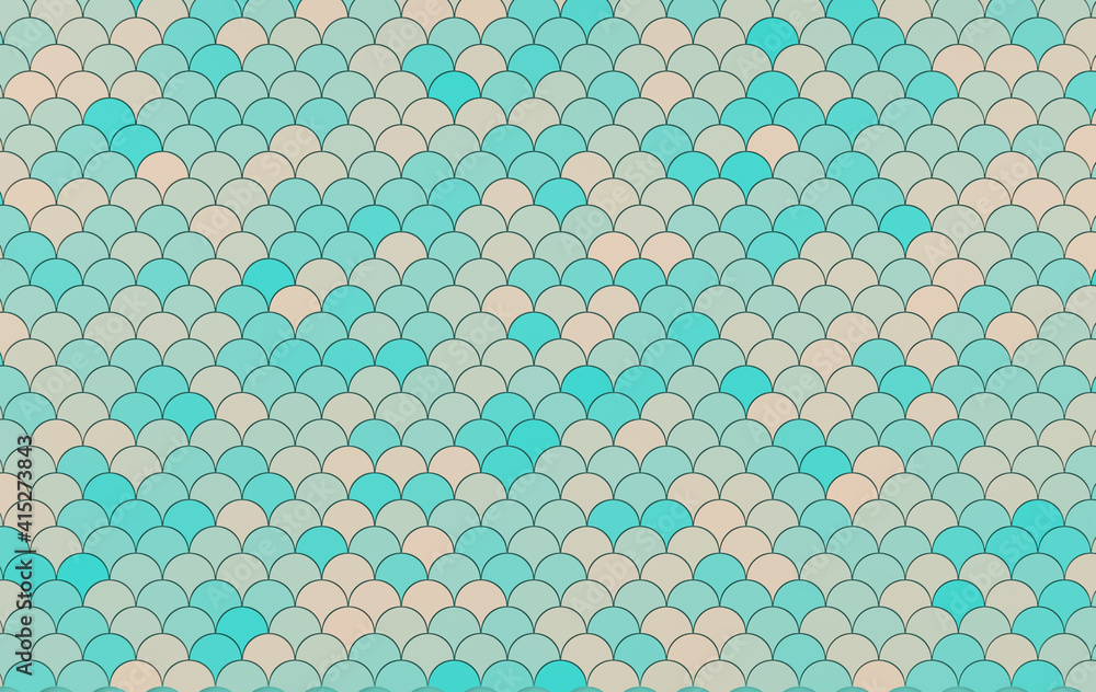 Mermaid fish, dragon scales, reptile skin, wave 3d rendering. Ceramic ...