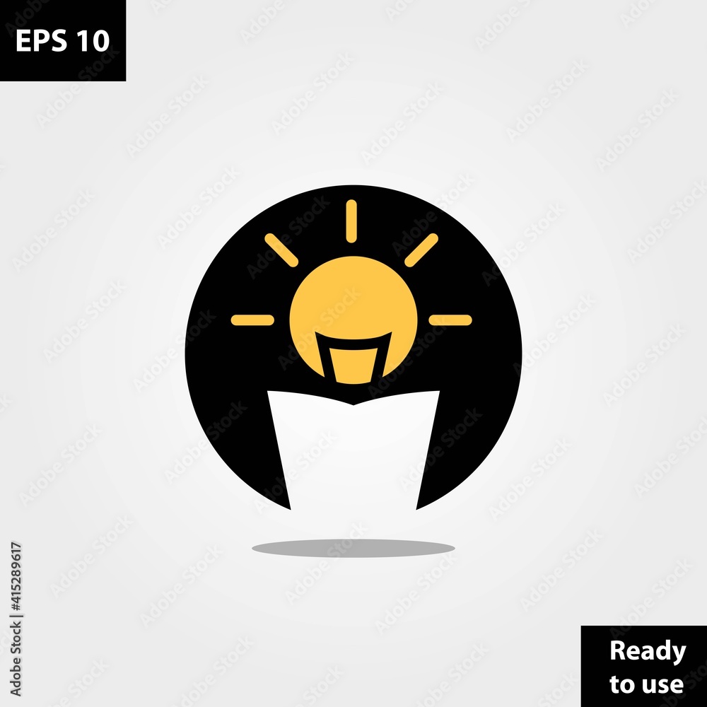 Lamp library light of education logo company, logo vector template ...