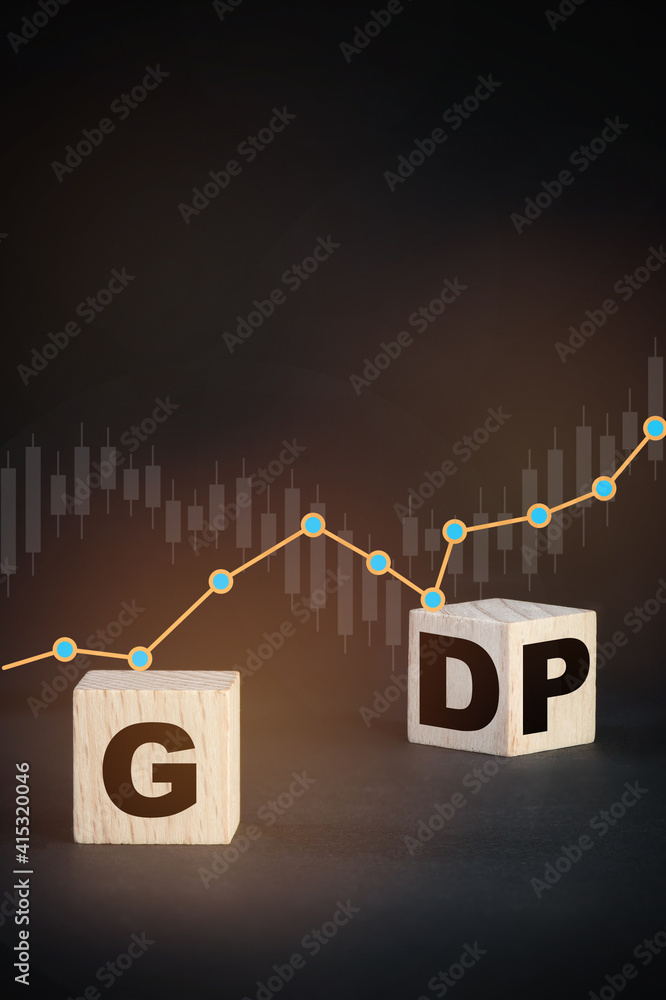 GDP gross domestic product concept and economic recovery idea. GDP ...