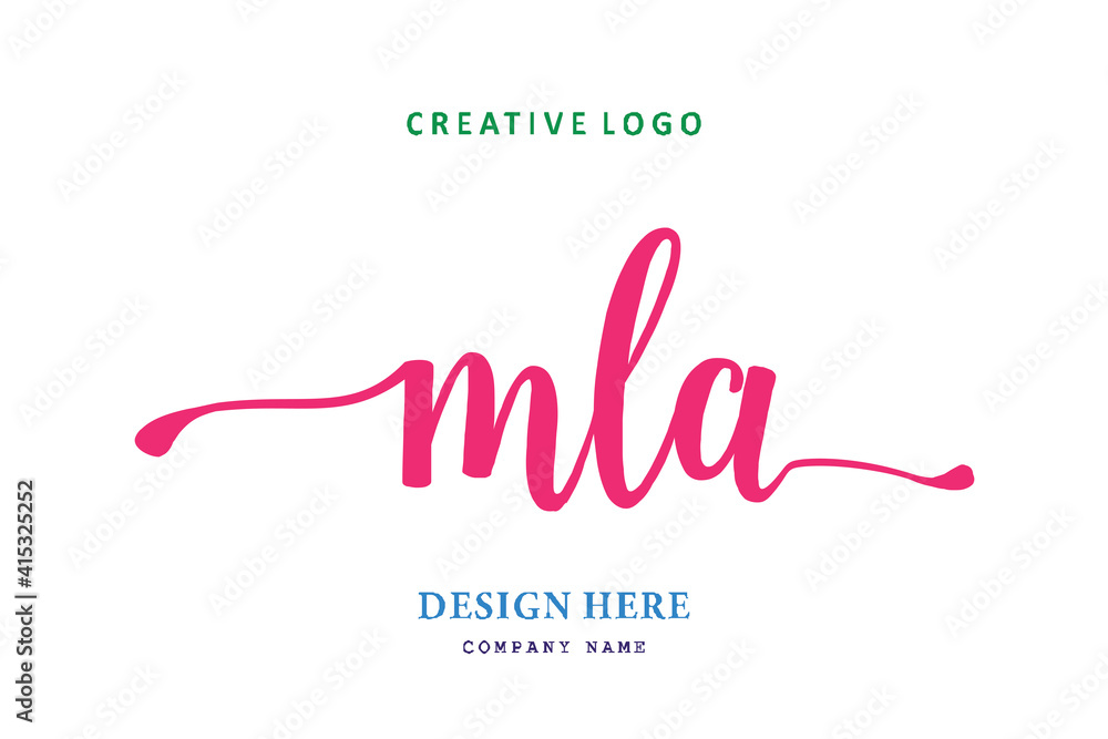 MLA lettering logo is simple, easy to understand and authoritative ...