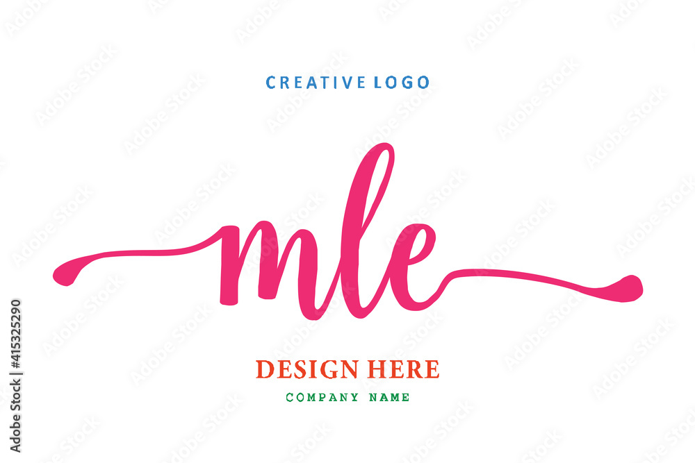 MLE lettering logo is simple, easy to understand and authoritative ...