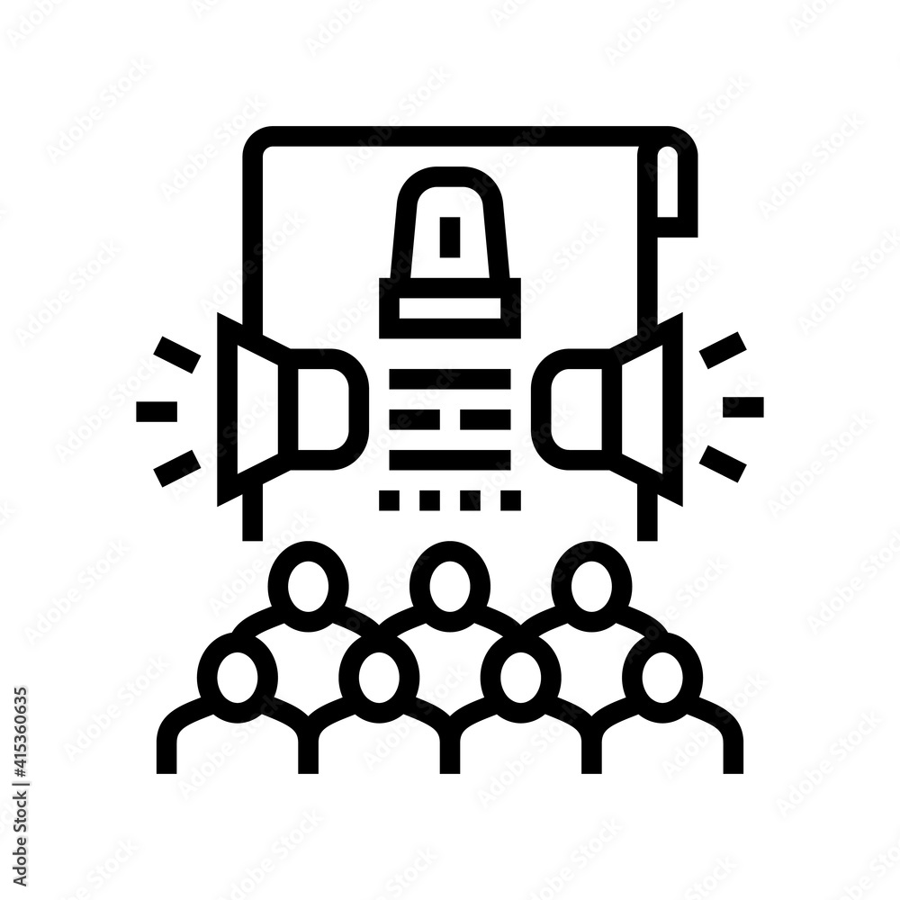 crisis management line icon vector. crisis management sign. isolated ...