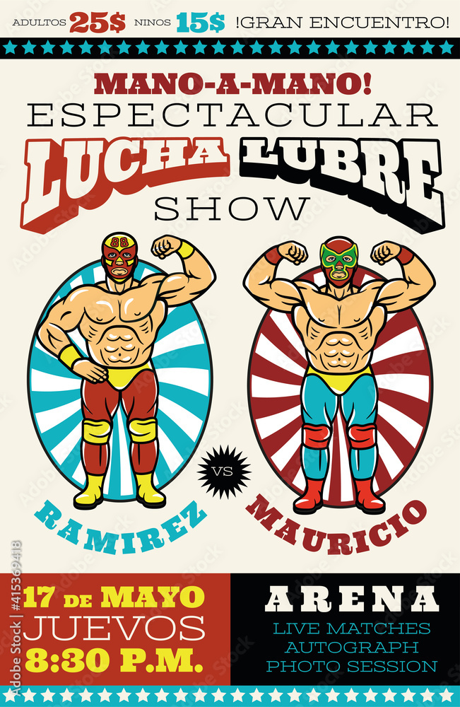 Lucha Libre Mask Poster