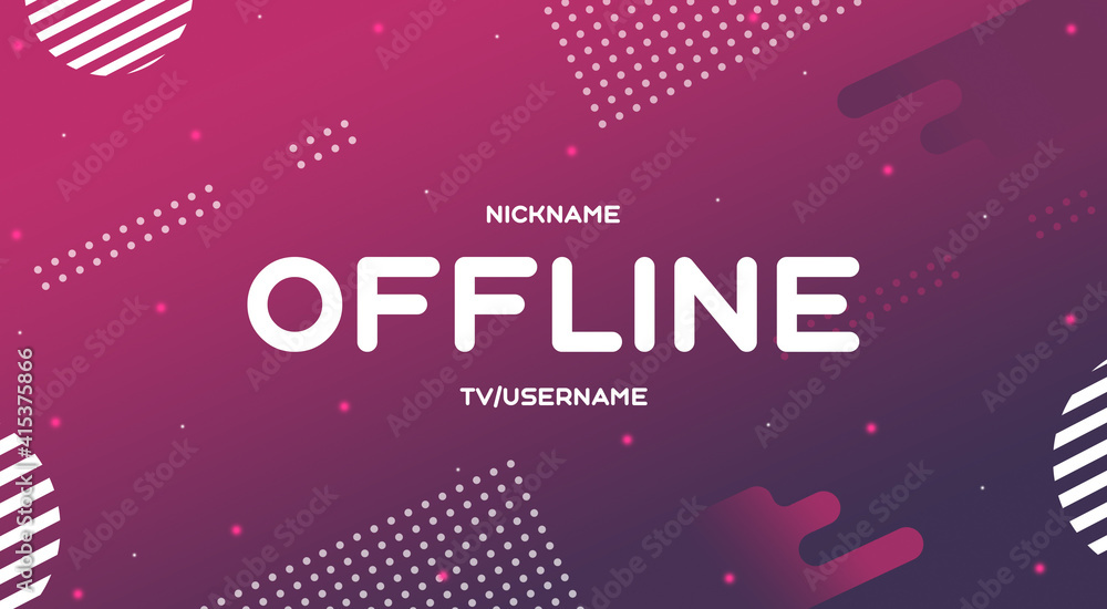 Currently offline twitch overlay cute background 16:9 for stream ...