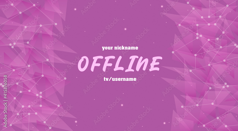 Currently offline twitch overlay cute background 16:9 for stream ...