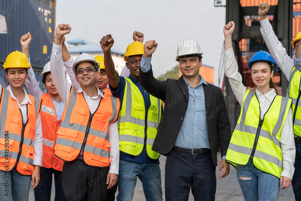 The group of employees engineer meeting together show the best teamwork ...