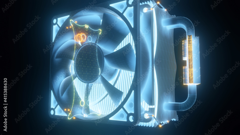 3d Rendered Illustration of pc cooling system. High quality photo Stock ...