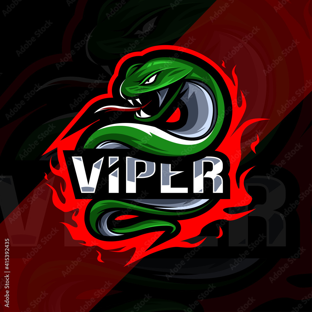Viper mascot logo esport design Stock Vector | Adobe Stock