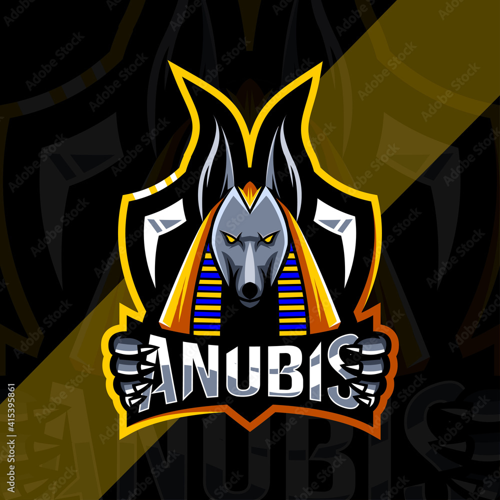 Anubis mascot logo esport template design Stock Vector | Adobe Stock