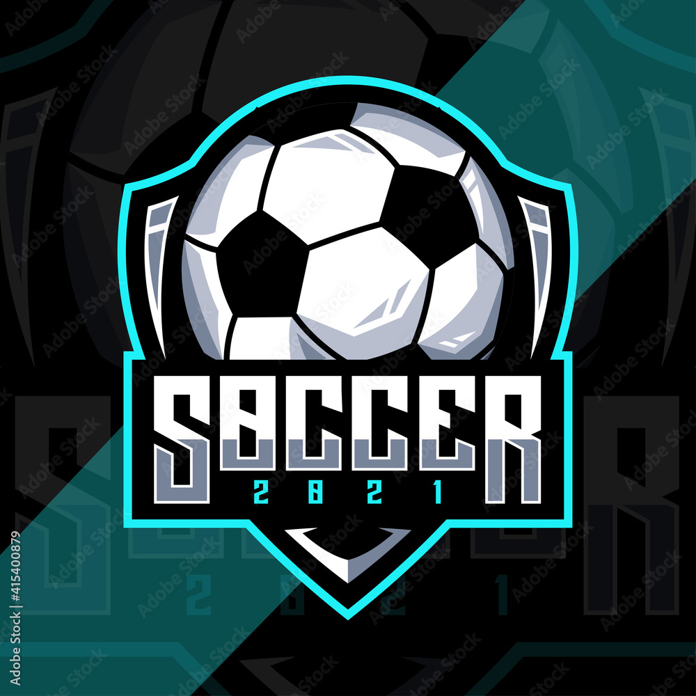 Football soccer logo design template Stock Vector | Adobe Stock