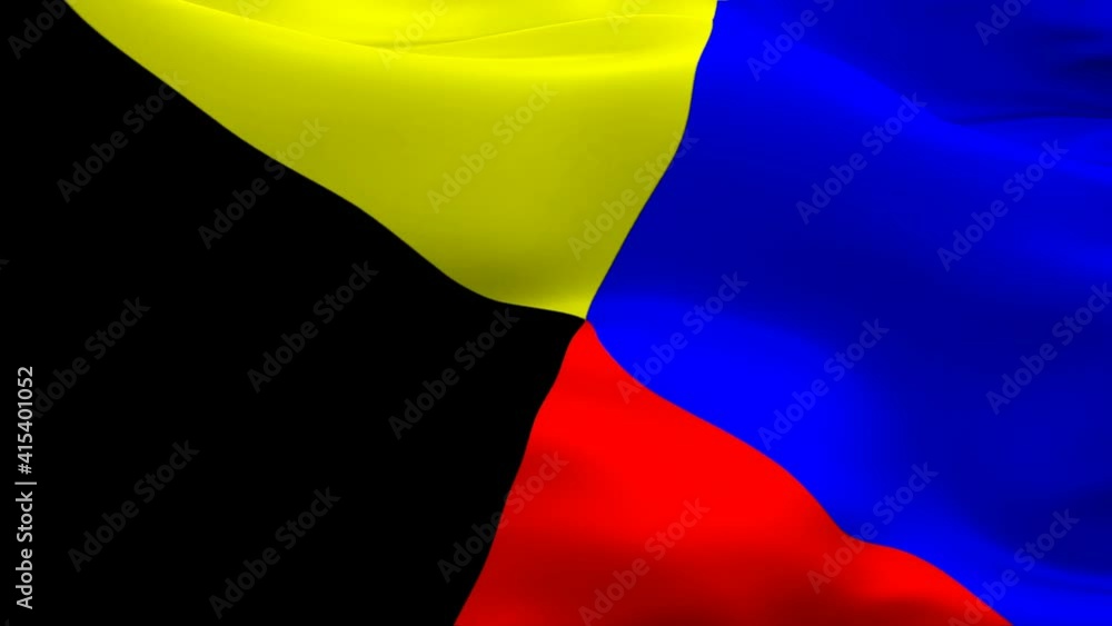 Vidéo Stock Zulu flag waving in wind video footage Full HD. Realistic ...