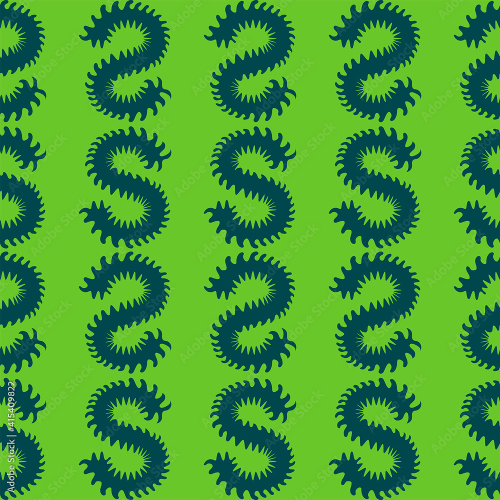 Pattern from the letter S on a green background. Stock Vector | Adobe Stock