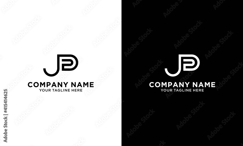 JDP Letter Initial Logo Design Template Vector Illustration Stock ...