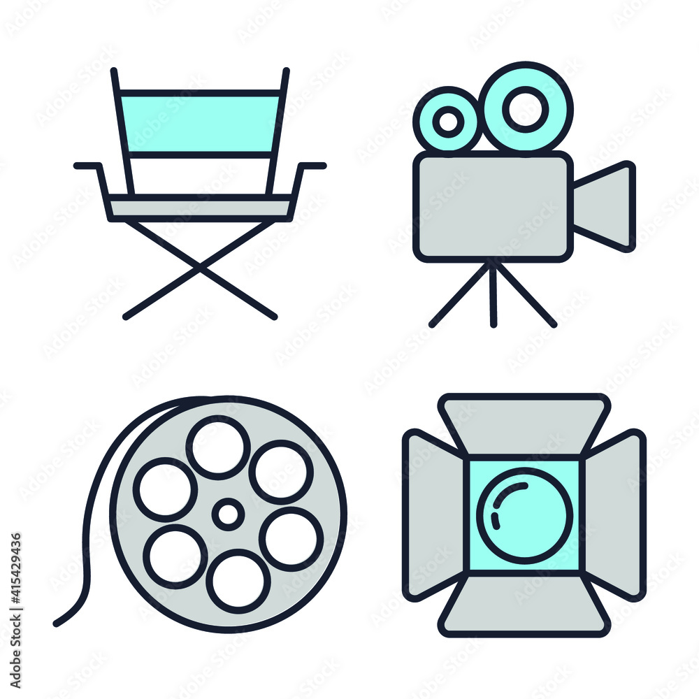 Set of Entertainment icon. Entertainment pack symbol template for ...