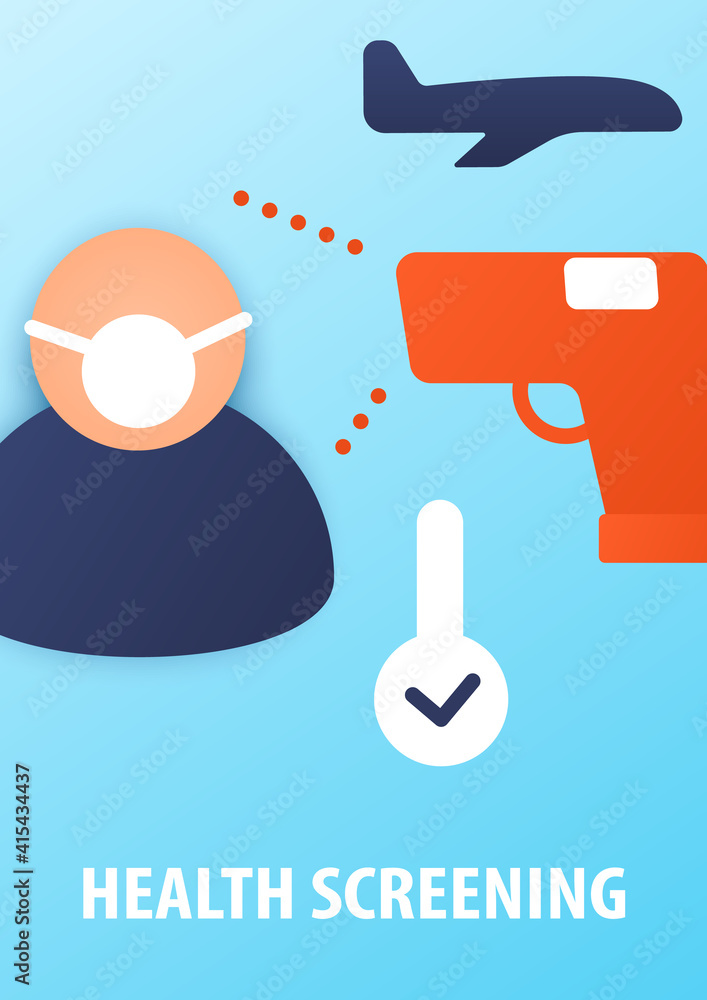 Health screening brochure.Checking temperature template .Magazine ...