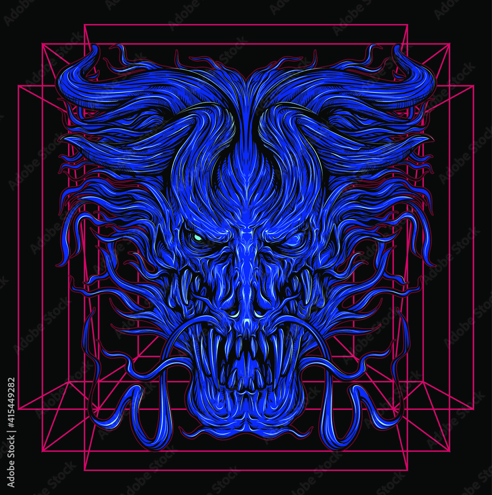 Dragon head vector character Stock Vector | Adobe Stock