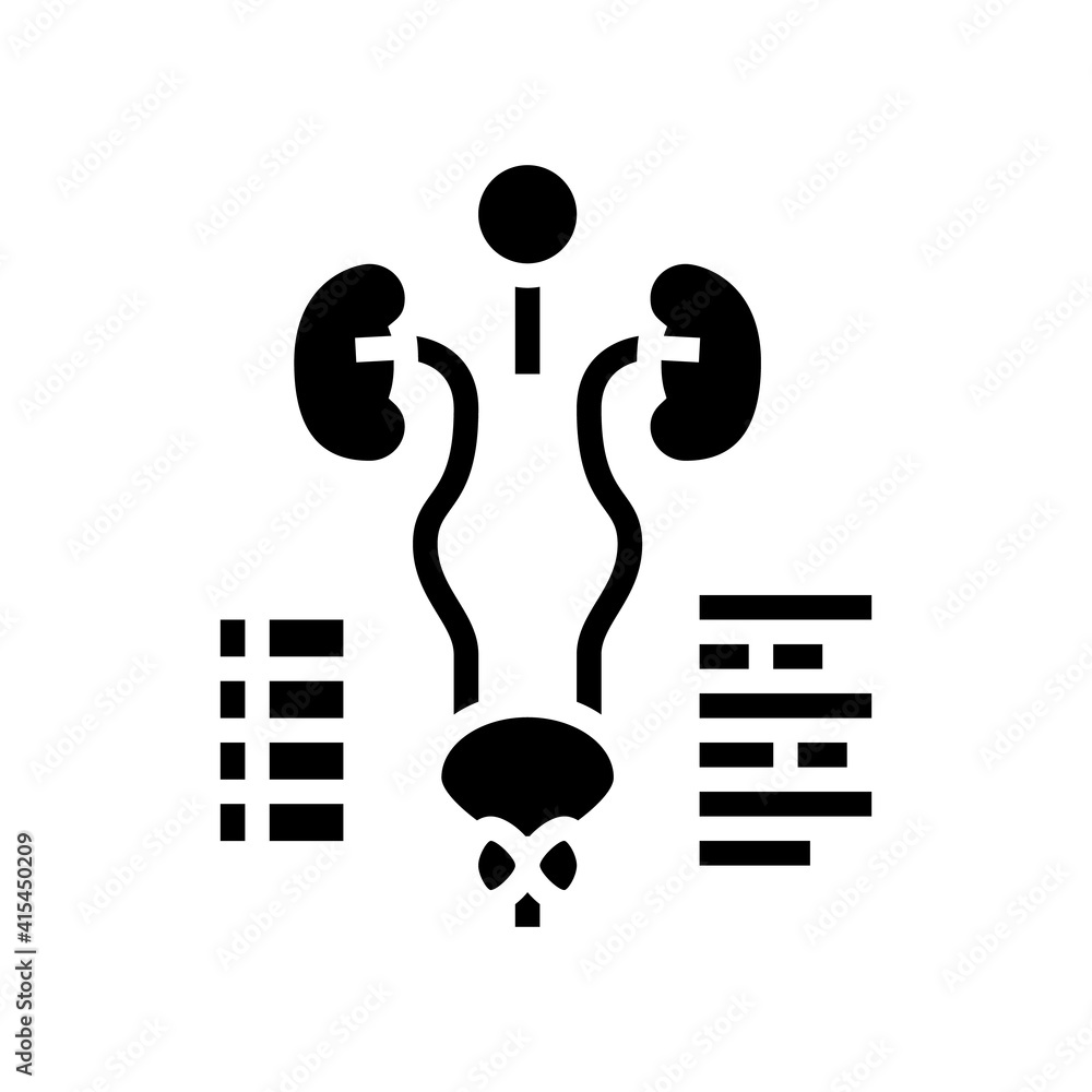 Vecteur Stock examining genitourinary system glyph icon vector ...