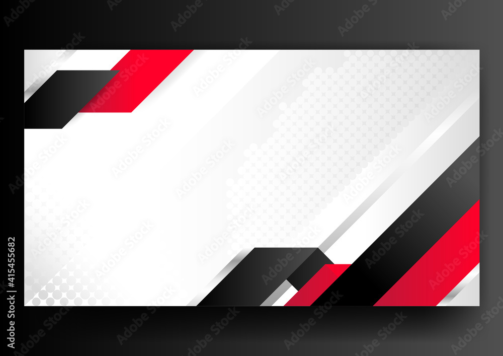 Horizontal color abstract template with graphic elements and place for ...