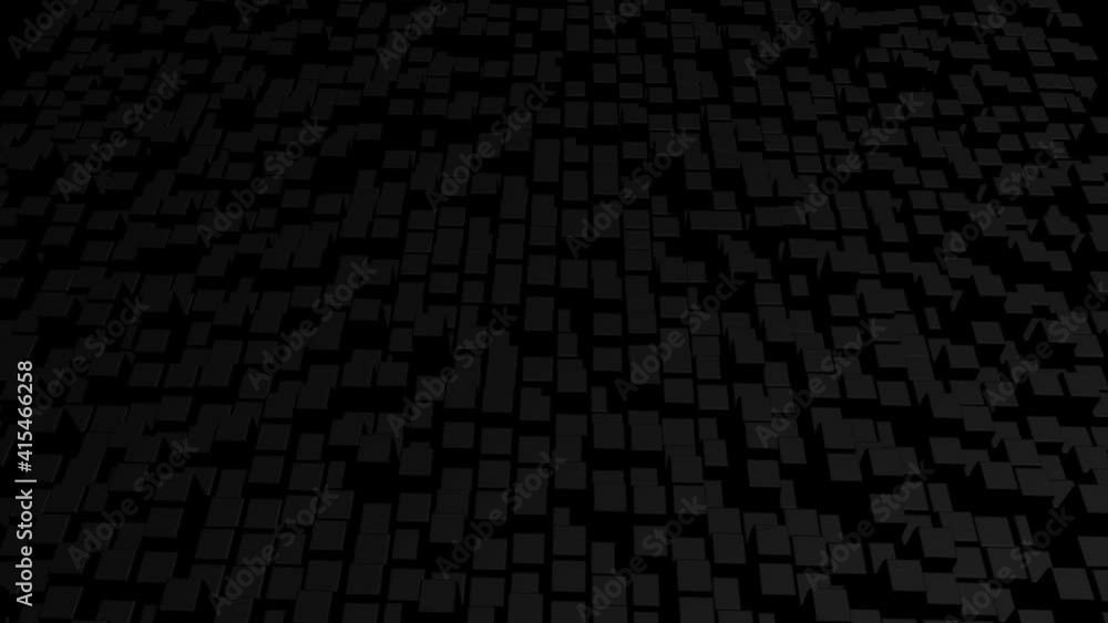 3d abstract dark geometric bg with gray cubes flash with multicolor ...