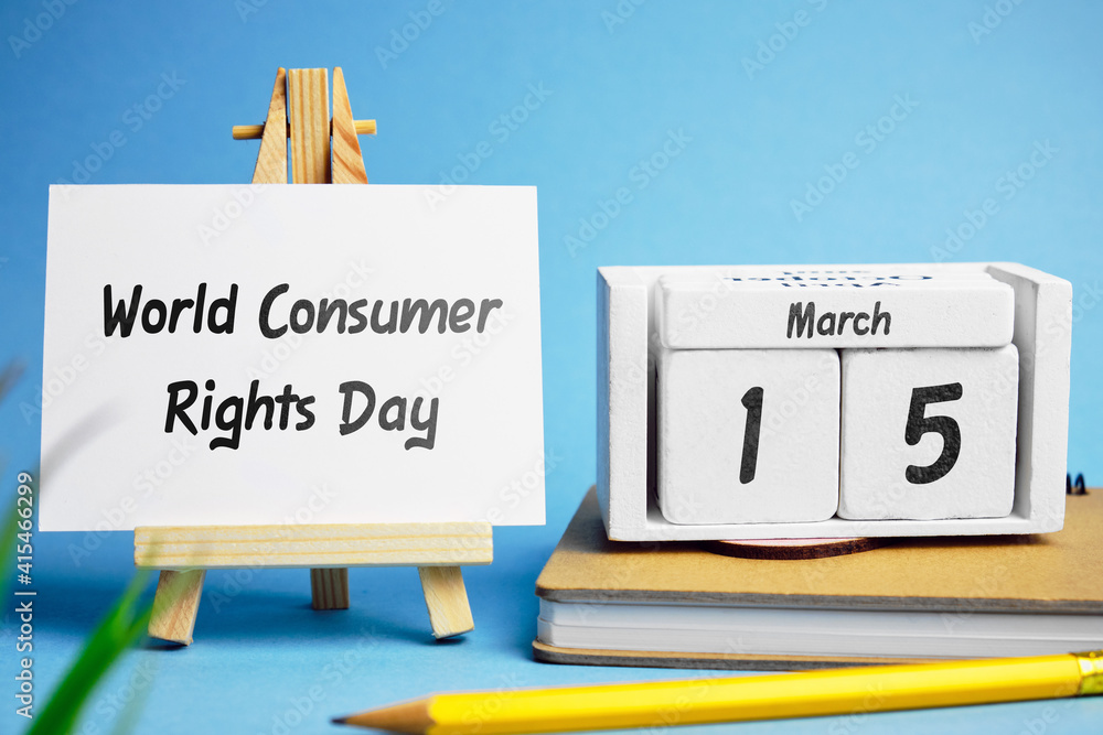 World Consumer Rights Day of Spring month calendar 15 march Stock Photo ...
