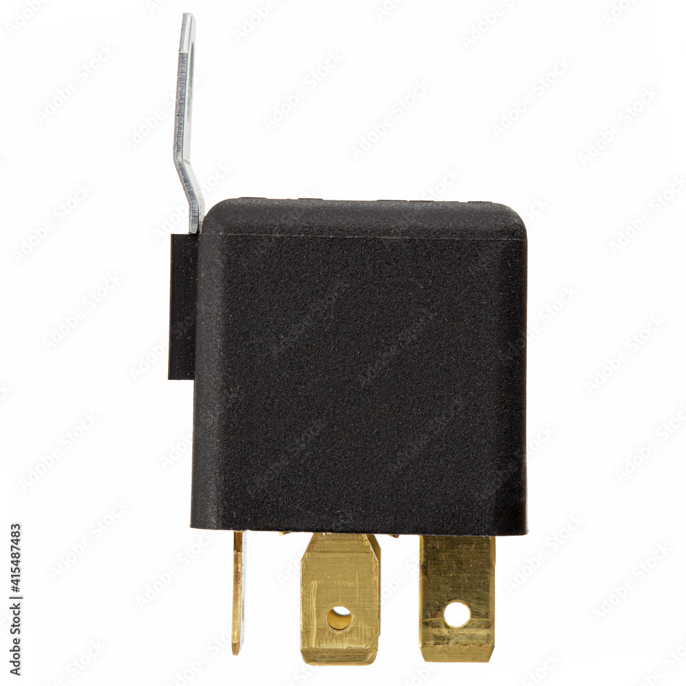 Car electromagnetic relay switch, isolated on white background Stock ...