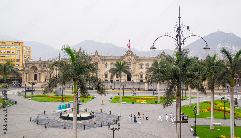 Palacio de Gobierno, Centro Histórico de Lima - Perú ภาพถ่ายสต็อก ...